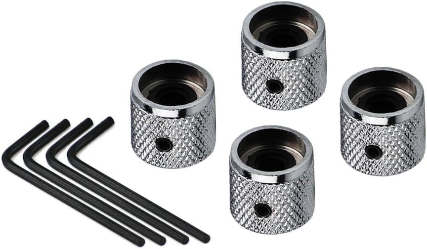 IKN 4PCS Metal Dome Knobs 18 Teeth Spline Hub for 6mm Coarse-knurled ...