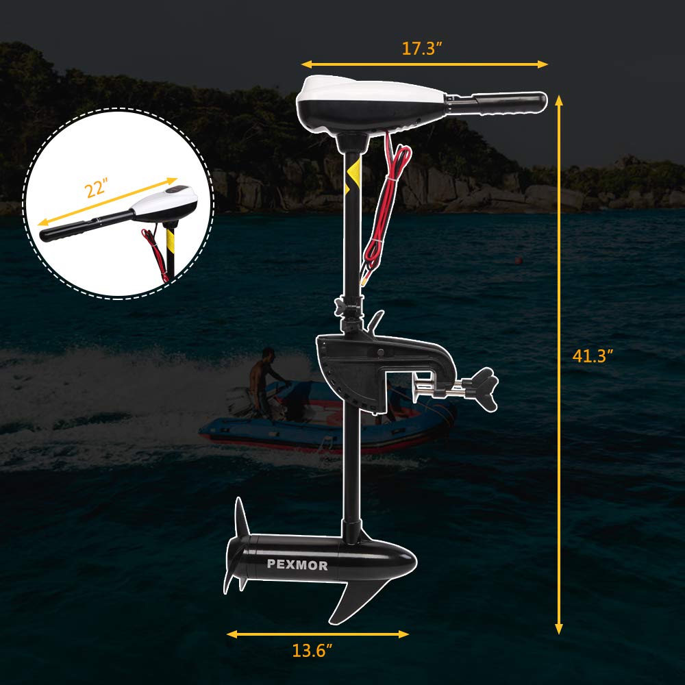 Mua PEXMOR 8 Speed Electric Trolling Motor, Electric Outboard Boat ...