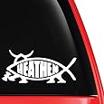 Amazon.com: EvolveFISH T-Rex Eating Christian Fish Vinyl Decal White 5 ...
