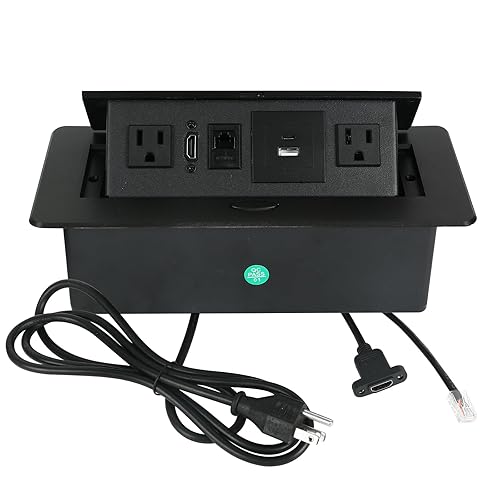 Hidden Pop-Up Outlet with 20W USB C Port Electrical Pop-Up Box Recessed ...