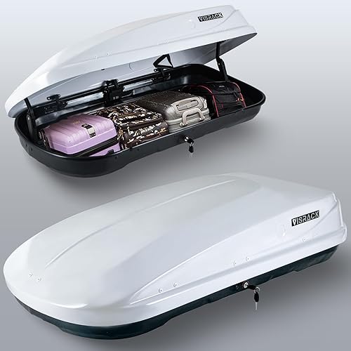 Heavy-Duty Hard-Shell Roof Storage Box, Weather-Resistant Rooftop Cargo ...