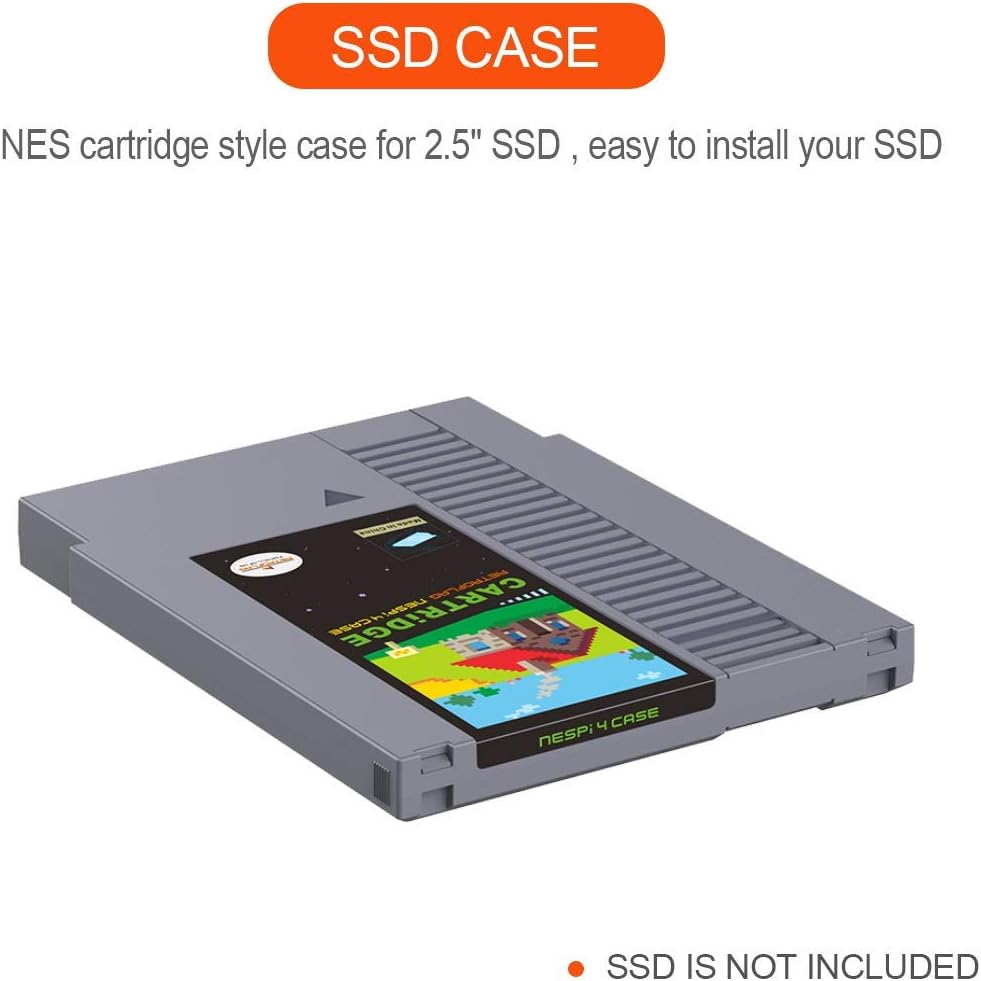 AKNES RETROFLAG Raspberry Pi 4 Case, NESPi 4 CASE with SSD CASE, Cooling Fan, HDMI Adaptor ...