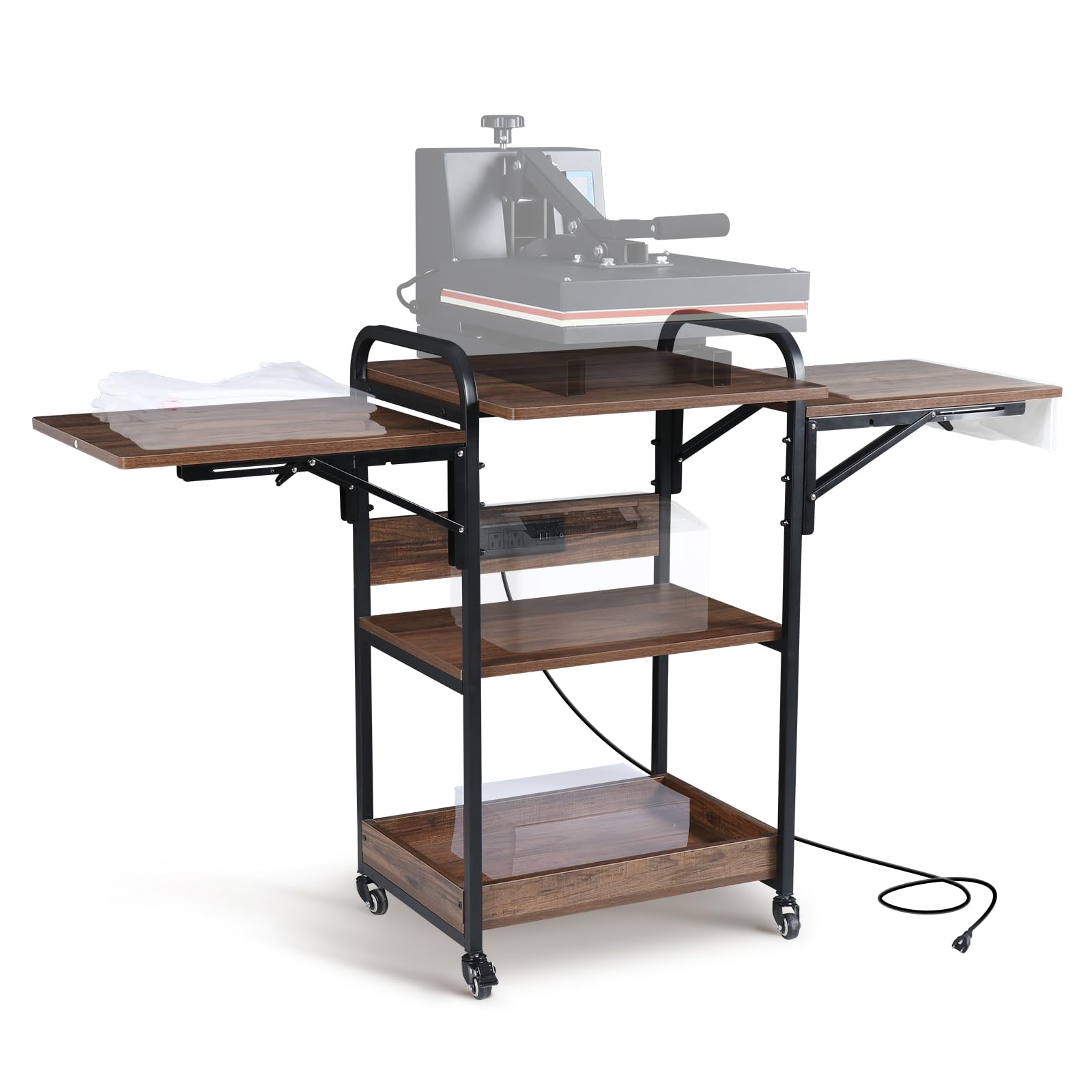 Mua 3 Tier Heat Press Table with Charging Station, Movable Heat Press ...