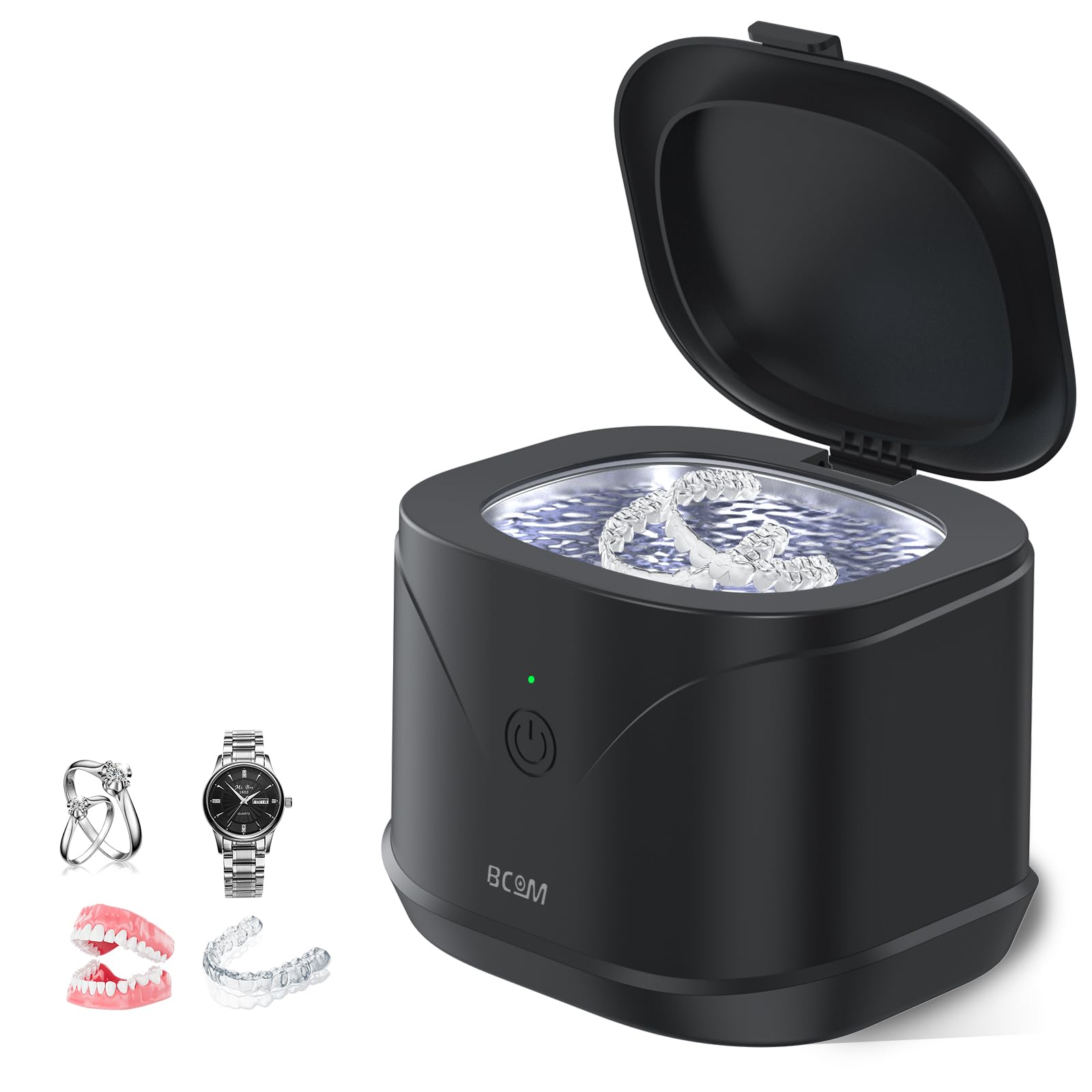 Jewelry Cleaner, 46kHz Professional Portable Ultrasonic Retainer ...