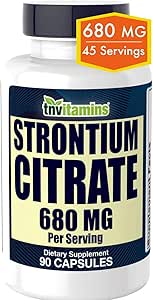 Amazon.com: Strontium Citrate Supplement | 680 Mg - 90 Capsules | Bone ...