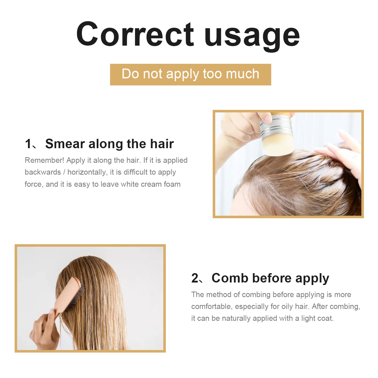 Bestland Hair Wax Stick Non-Greasy No-Residue Tamer For Flyaways Frizz ...