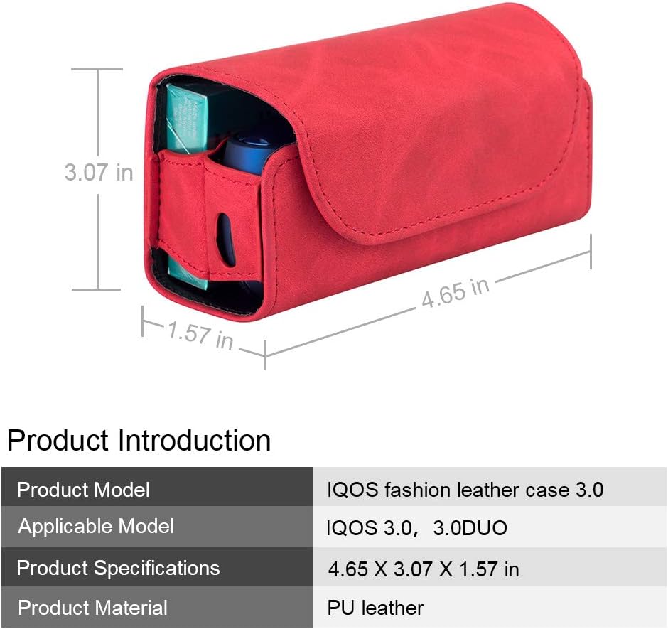 E Cigarette Case for IQOS 3 Heets, Portable Polyurethane Leather ...