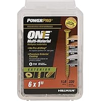 Amazon.com: Power Pro Premium One Multi-Material Flat Head Screws ...