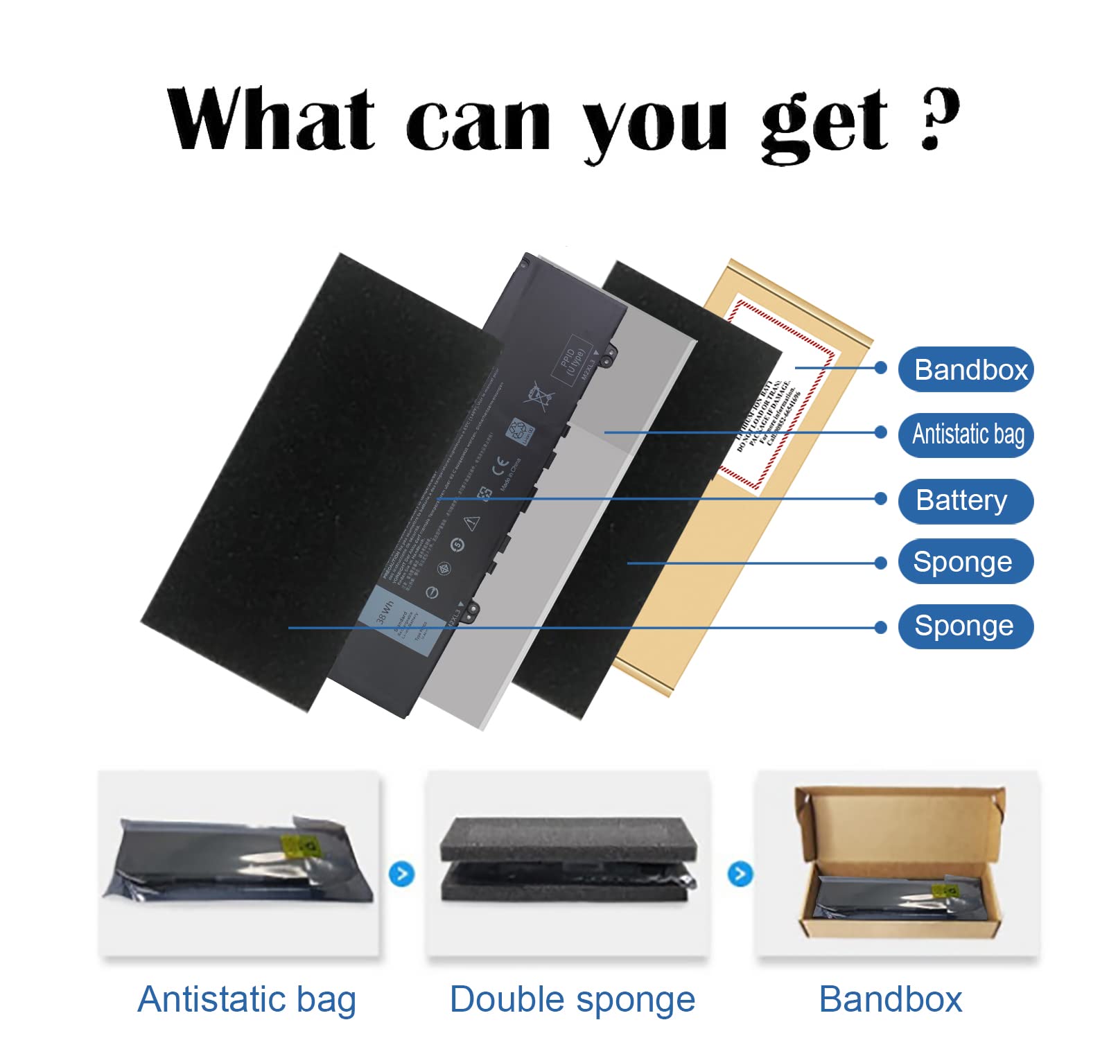 F62G0 39DY5 Laptop Battery For Dell Inspiron 13 7000 I7373 7373 7386 2 ...