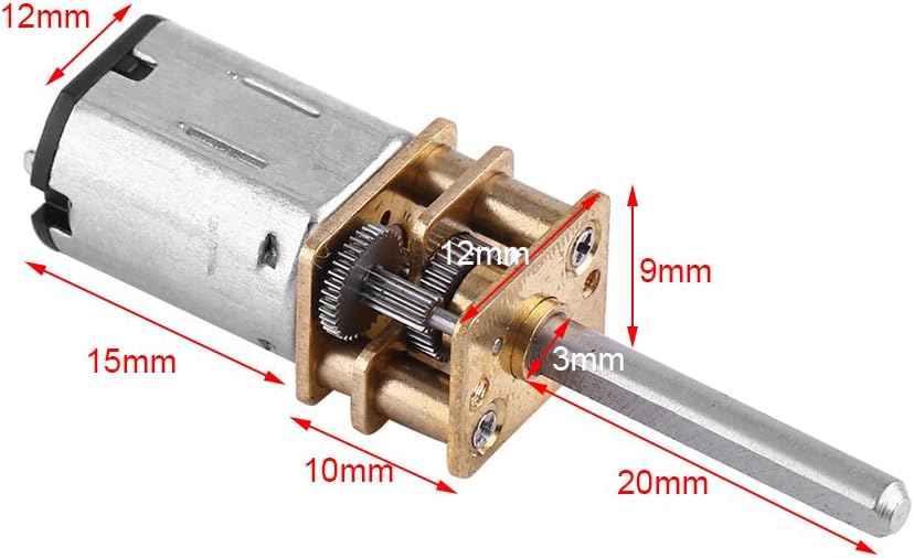 Hilitand Micro Gear Box, Speed Reducing Motor, DC 12V Gear Box Speed ...