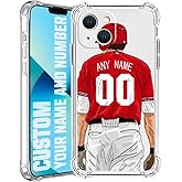 Amazon.com: VNGDA Custom Name & Number Crystal Clear Baseball Case for ...