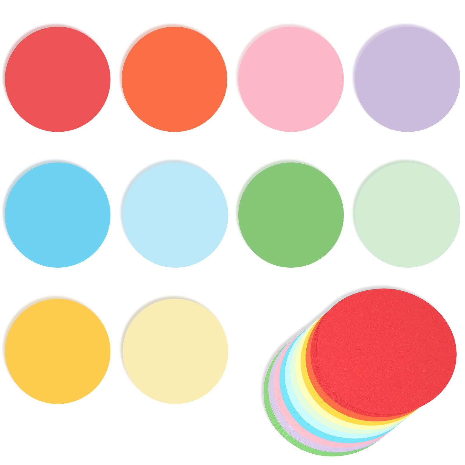 Mua 200 Pcs 6 Inch Construction Paper Circles Bulletin Board Die Cut ...