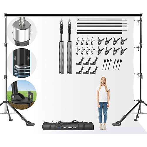 LimoStudio [Super Heavy Duty] 12.6 x 10.4 ft. (W x H) Upgraded Backdrop ...