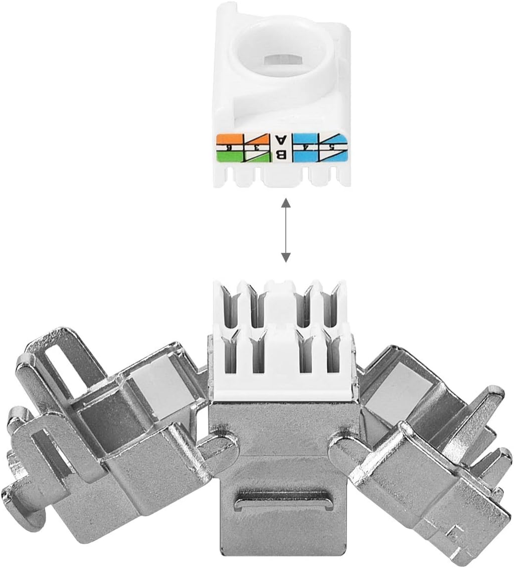 kwmobile Keystone Module Jacks – 6 Piece CAT6A Shielded Keystone Jack ...