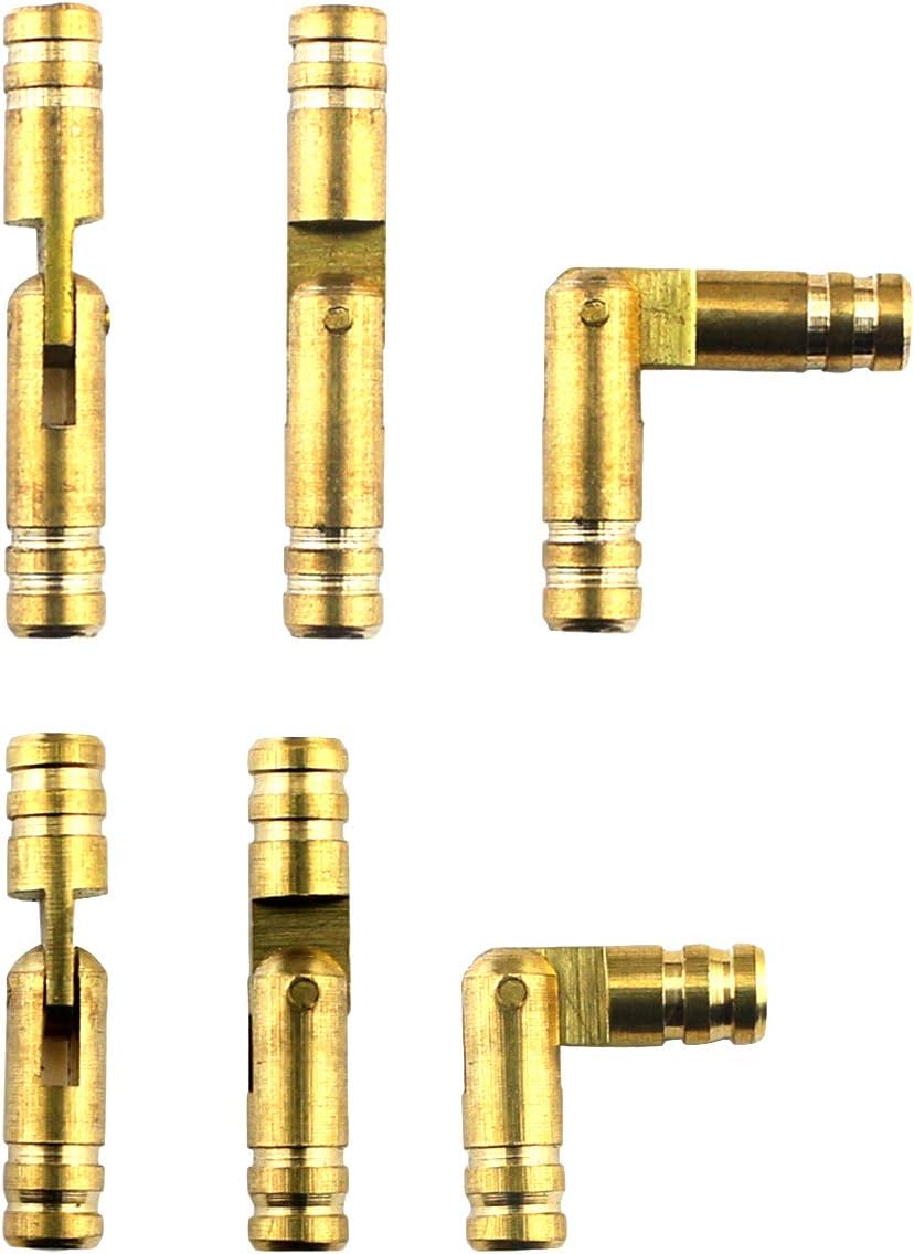 30 Pcs Barrel Hinges, Invisible Hinges Brass Tone, Mini Concealed ...