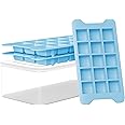 Amazon.com: Ice Cube Tray for Freezer with Bin: Easy Release Ice Cube Maker with Covered Ice ...