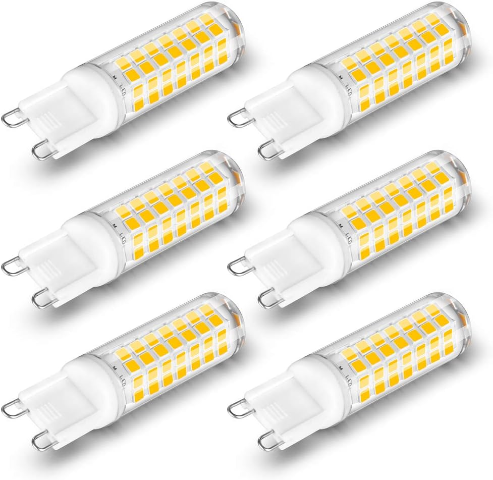 G9 7W Dimmable LED Light Bulbs Warm White 2700K, 600LM, 60W G9 Halogen Lamp Replacement, 220V ...