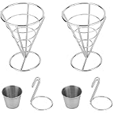 Amazon.com: Peohud 4 Pack French Fries Stand, Chip Cone Basket with ...