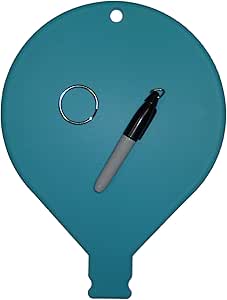 Amazon.com : Large Teal Key Tag, Includes Key Ring & Pen, Never Lost ...
