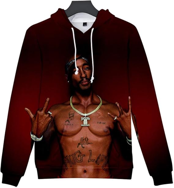 2Pac Hoodie Rapper 3D Printed Hooded Sweater Colorful Sweatshirt Anime ...