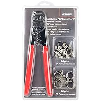 iCrimp PEX Cinch Crimping Tool Crimper for Stainless Steel Clamps from 3/8" to 1" with 1/2 ...