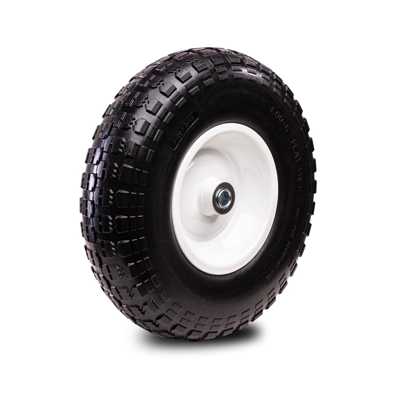 Taifa 1 PC 13 Inch Solid Flat Free Replacement Tires and Wheels 4.00-6 ...