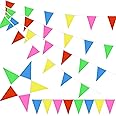 Amazon.com: 300 ft 216 pcs Pennant Banners Flags, Multicolor Pennant ...