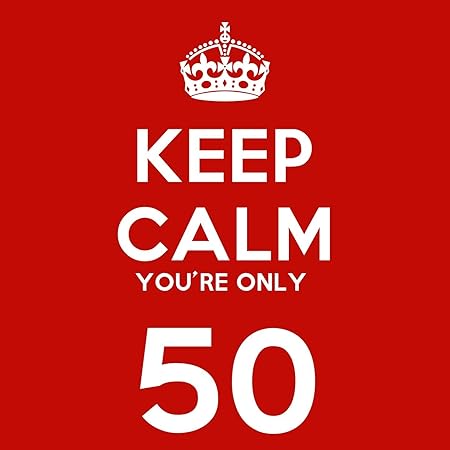 Keep Calm You're Only 50 Coaster - 9cm Square: Amazon.co.uk: Kitchen & Home
