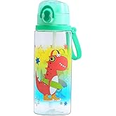 Amazon.com: Home Tune Cute Water Bottle for School Kids Girls Boys, BPA FREE & Leak Proof & Easy ...
