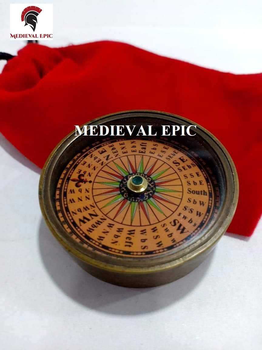 Medieval Epic BR484413A – Solid Brass Compass – BigaMart