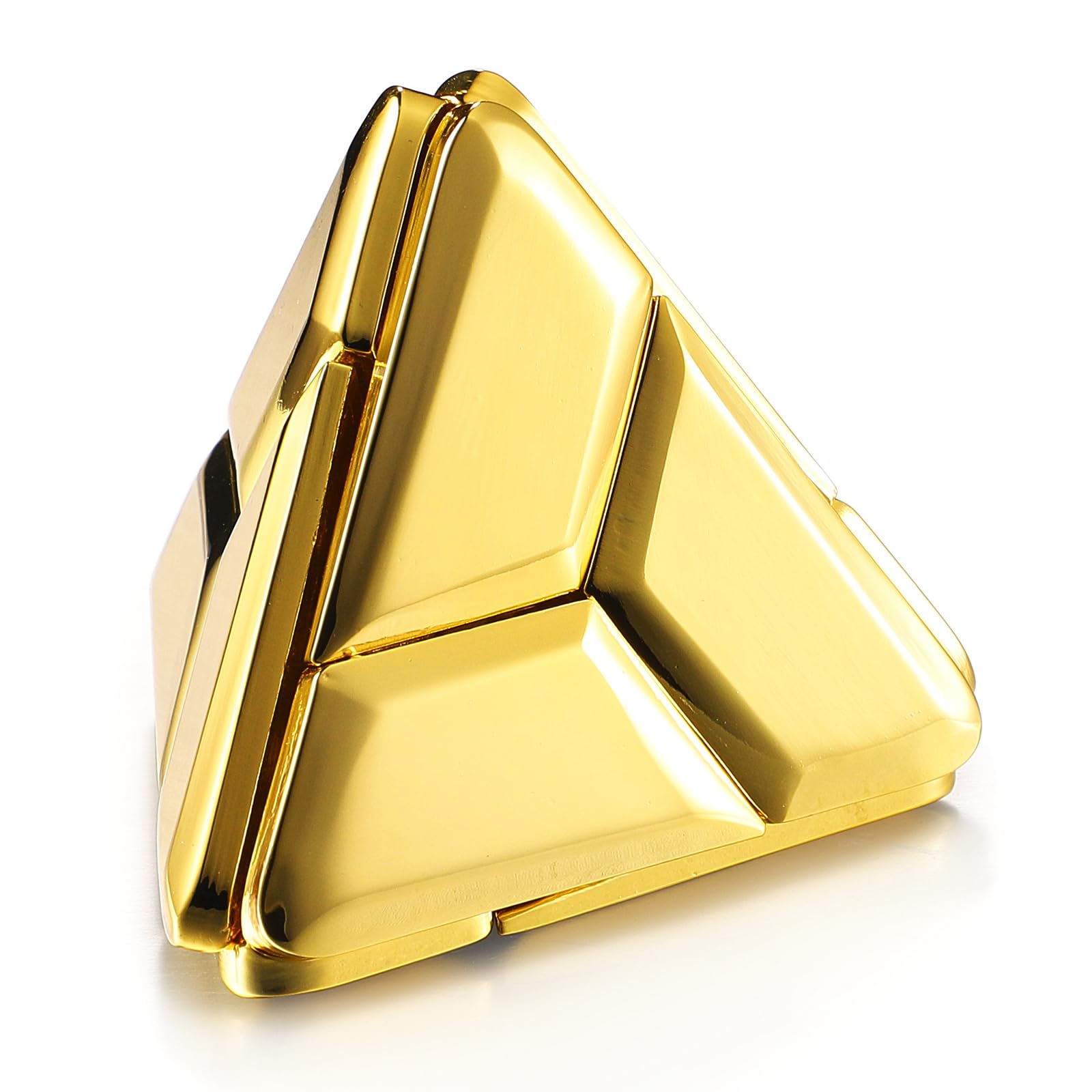 3D Triangle Metal Puzzle, Brain Teaser Puzzle for Adults Kids (Gold ...