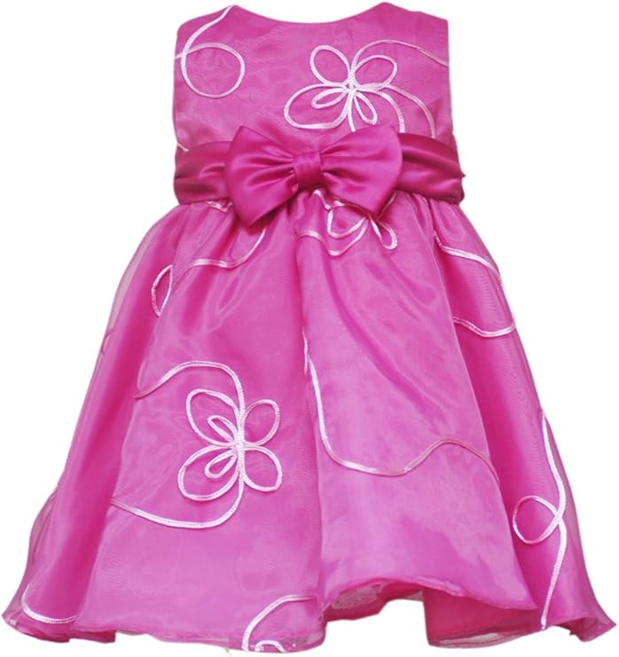 Amazon.com: Rare Editions Baby-Girls Newborn Organza Soutach Dress ...