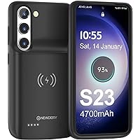 Amazon.com: NEWDERY Battery Case for Samsung Galaxy S23, Qi Wireless Charging, Fast Charging ...