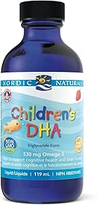 Nordic Naturals Children's DHA Liquid - Strawberry Flavored Fish Oil ...