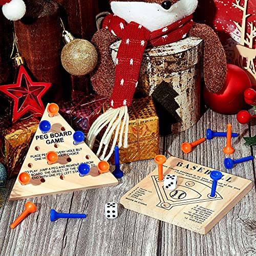 2 Pieces Stacking Peg Board Set Toy Wooden Triangle Peg Games Peg ...