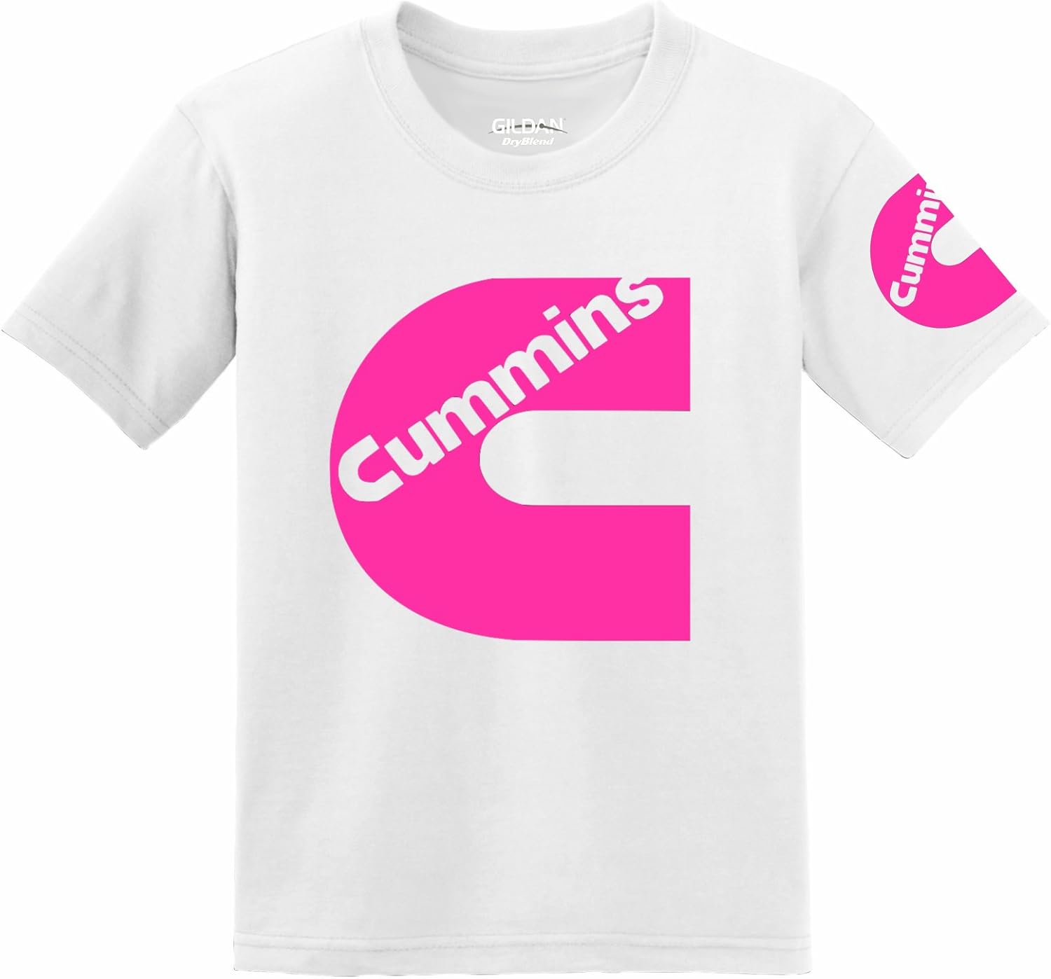 Cummins Pink Logo with Sleeve T-shirt, 5XL White: Amazon.ca: Clothing ...