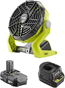 Amazon.com: Ryobi Tools 18-Volt Hybrid Portable Fan Kit with Battery ...