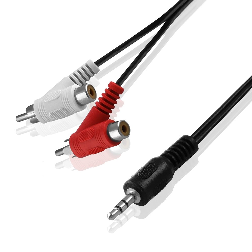 AVE-A Audio Cinch RCA Cable 2x Cinch Coupling Female and 2x Cinch Male ...