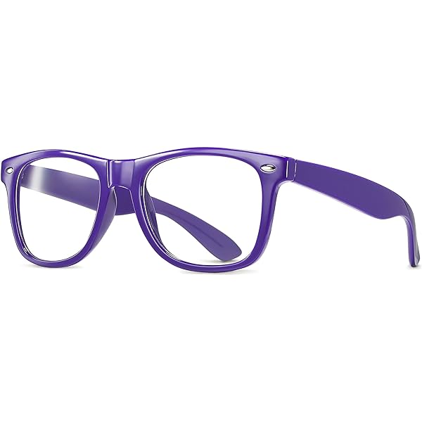 Gafas De Nerd Moradas Gafas De Nerd Para Niños, Lentes Transparentes,