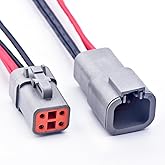 Amazon.com: DECKBU 4 Pin Automotive Sealed Electric Plug Male Female Waterproof Connector Wire ...
