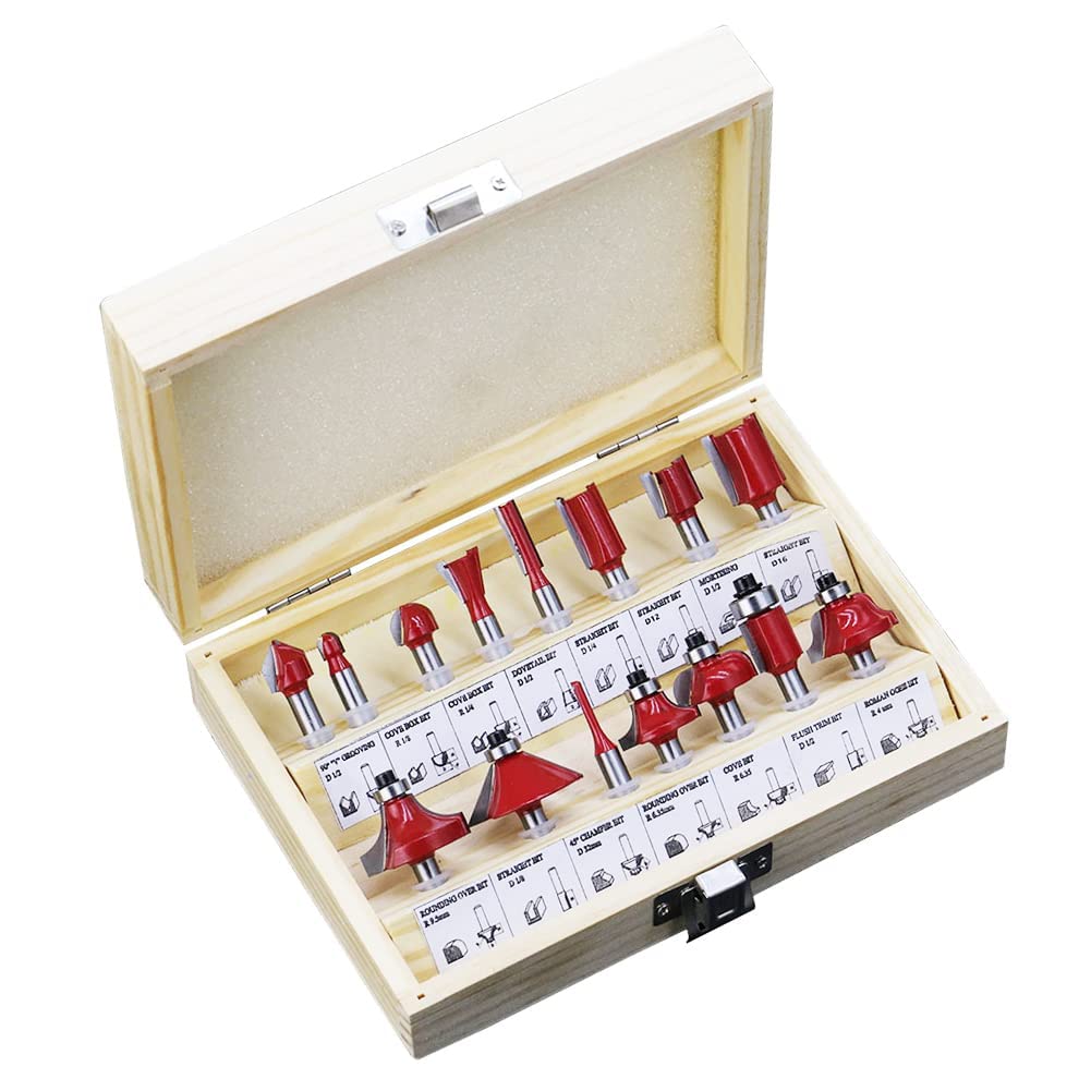 Mua Bestgle 15 Piece Carbide Blade Router Bit, Pairing Bit, Woodworking ...