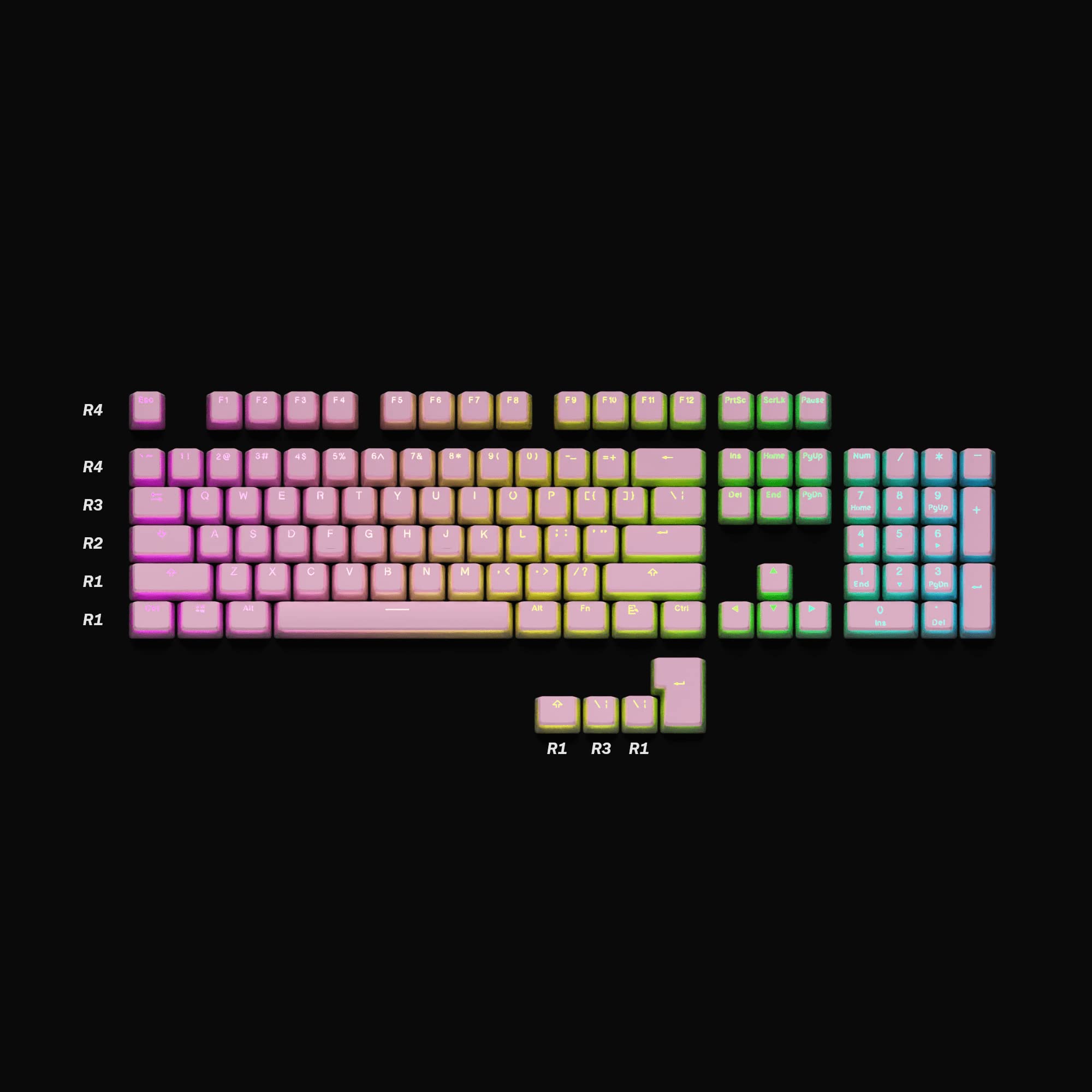 Mua HK Gaming Pudding Keycaps Set | Doubleshot PBT Keycap Set | Full ...