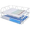 Amazon.com: PAG 2 Packs Desktop File Organizer Metal Stackable ...