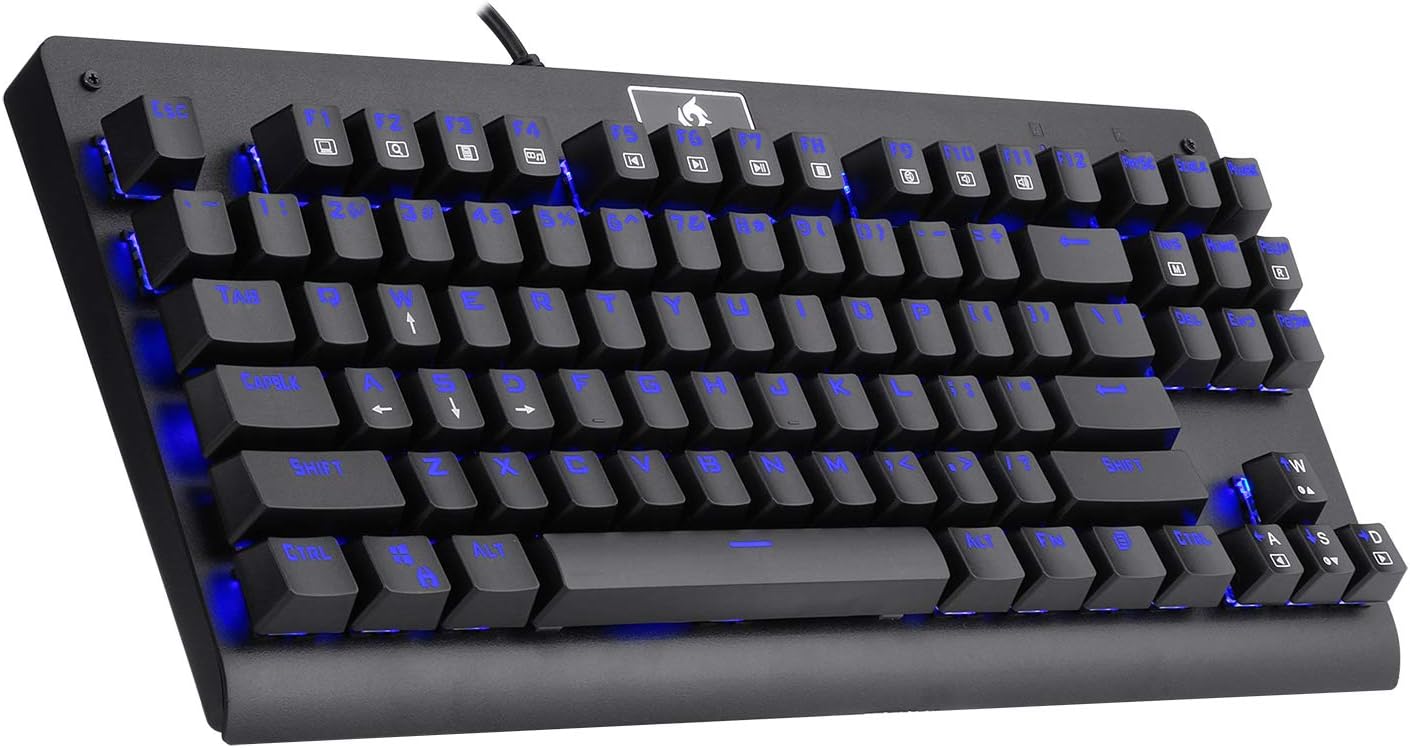 Amazon.com: Eagletec KG040 Mechanical Gaming Keyboard Blue LED RGB ...