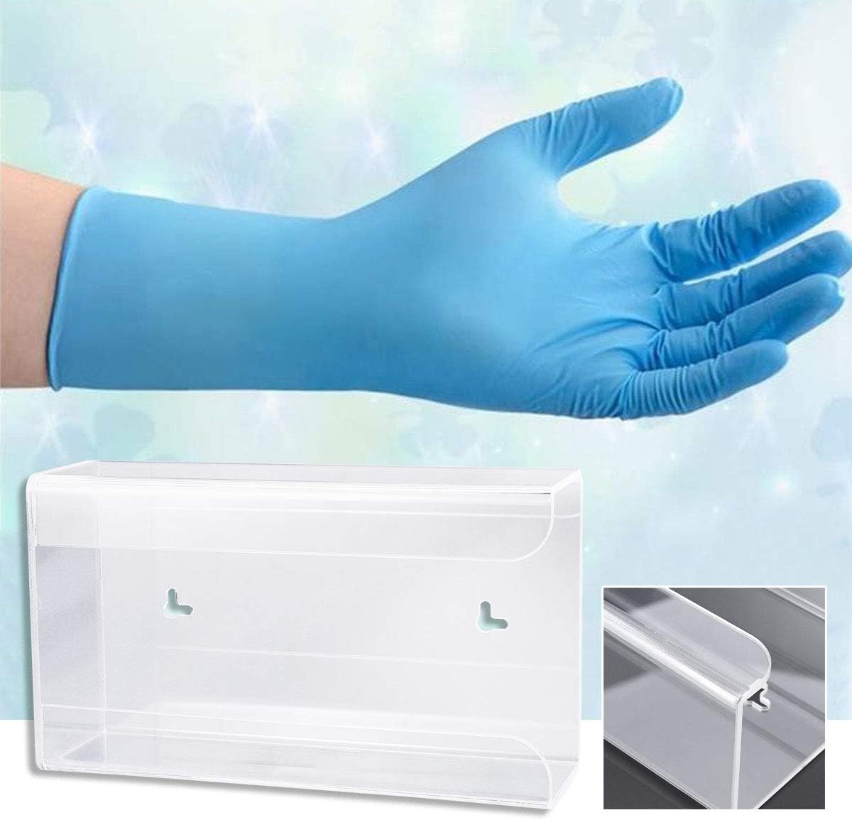 Hemobllo Clear disposable gloves storage box transparent wall mounted ...