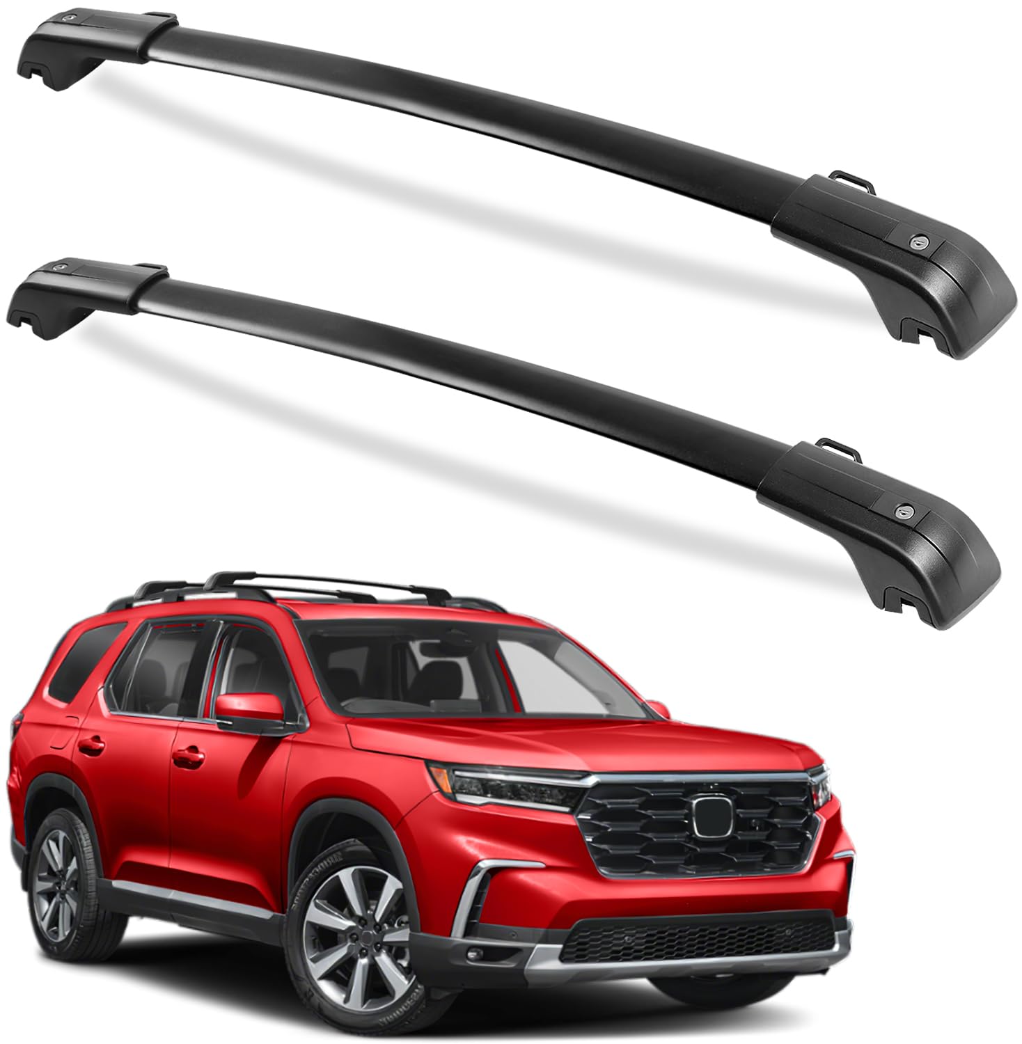 KINGGERI Lockable 260lbs Roof Rack Cross Bars Compatible with Honda ...