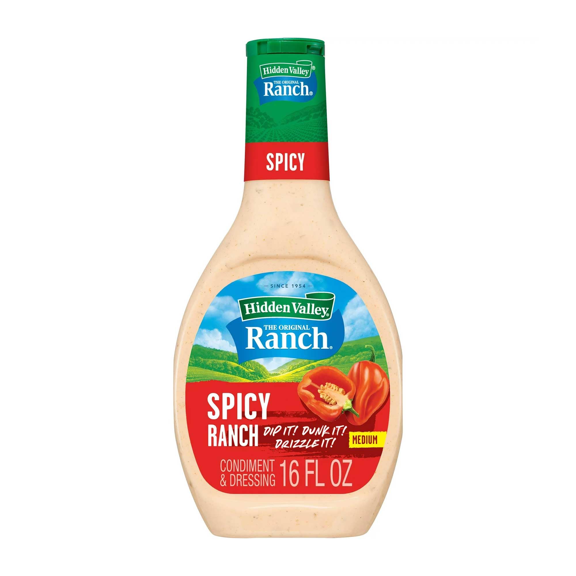 Hidden Valley Gluten Free Spicy Ranch Salad Dressing, 16 Fl Oz, Pack Of ...
