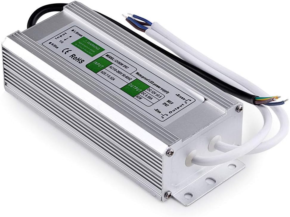 DC 12V Waterproof IP67 LED Driver Power Supply Transformer 80W UK Stock ...
