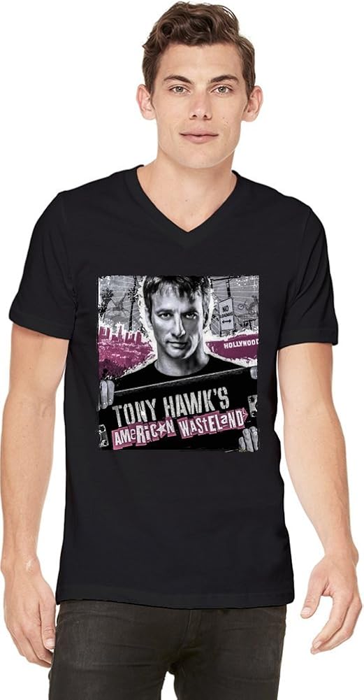 Tony Hawk Photography Mens V-neck T-shirt X-Large: Amazon.ca: Clothing ...