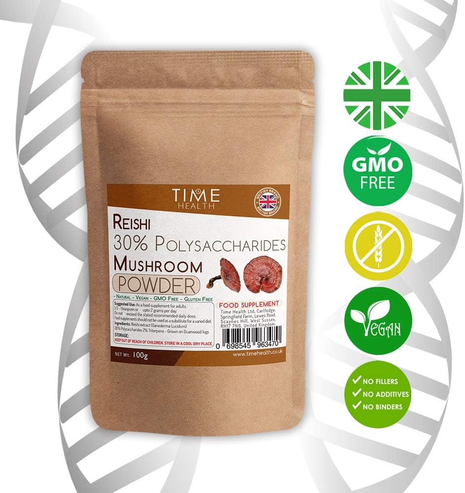 Reishi Mushroom Extract 100g Powder – 30% Polysaccharides – 2% ...